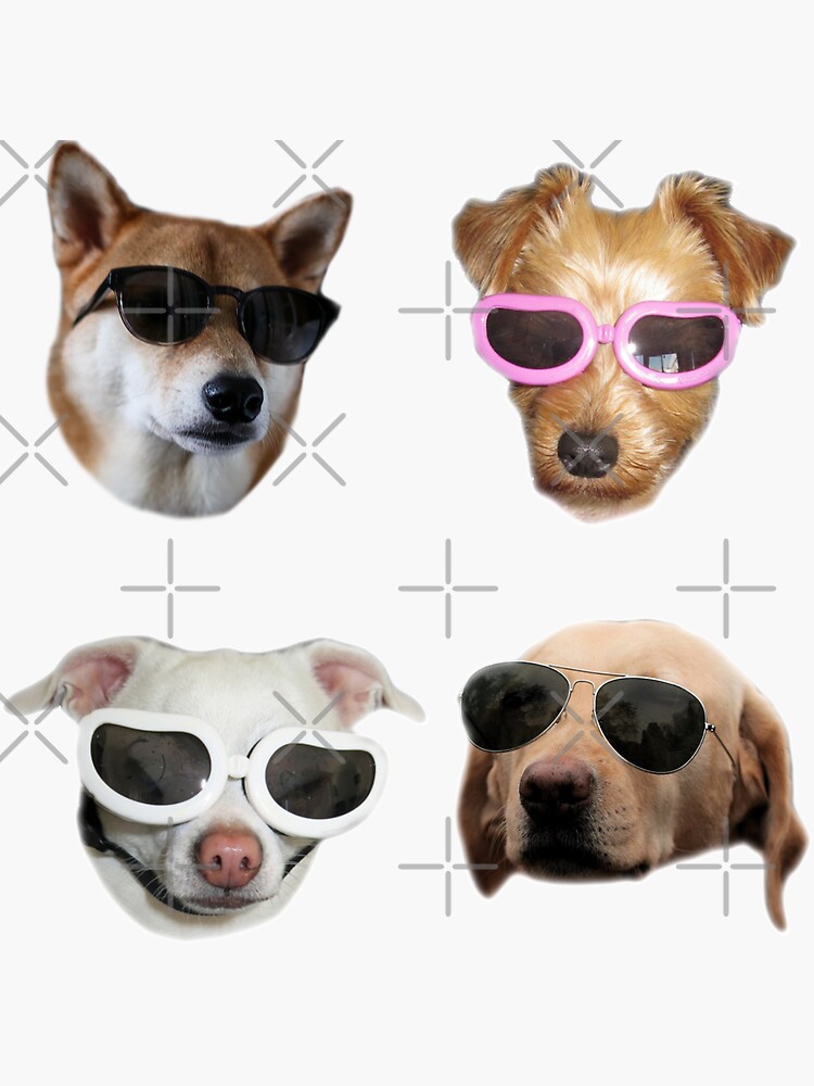 "Doggo Stickers: Sunglasses #3" Sticker for Sale by Elisecv | Redbubble