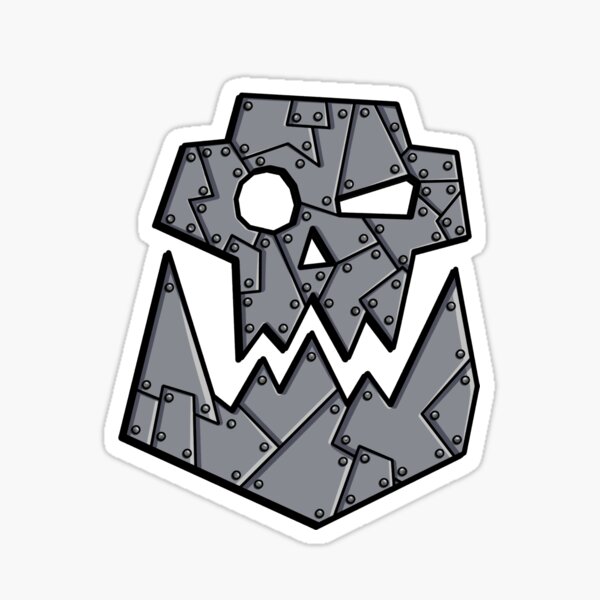 "Metal Ork" Sticker for Sale by MoasisArt | Redbubble