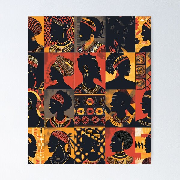 "Black History Month Pattern African American For Men Women" Poster for ...