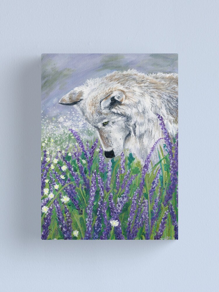"Lavender Wolf" Canvas Print for Sale by tinaschofield | Redbubble