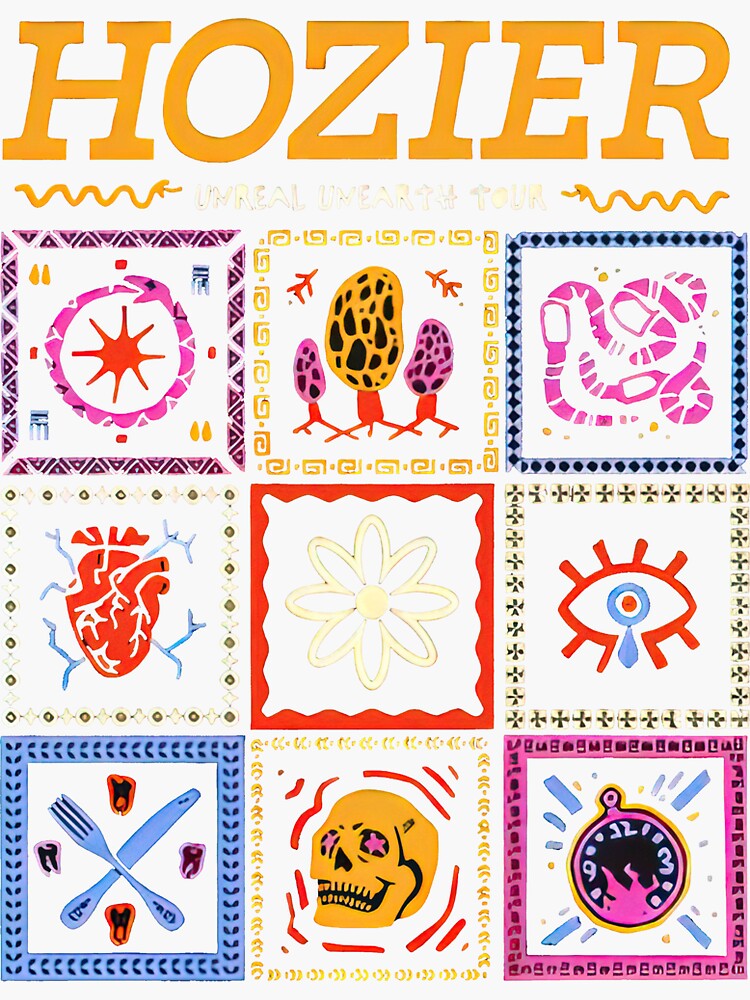 "Hozier Unreal Unearth Tour Dante’s Inferno Concert" Sticker for Sale ...