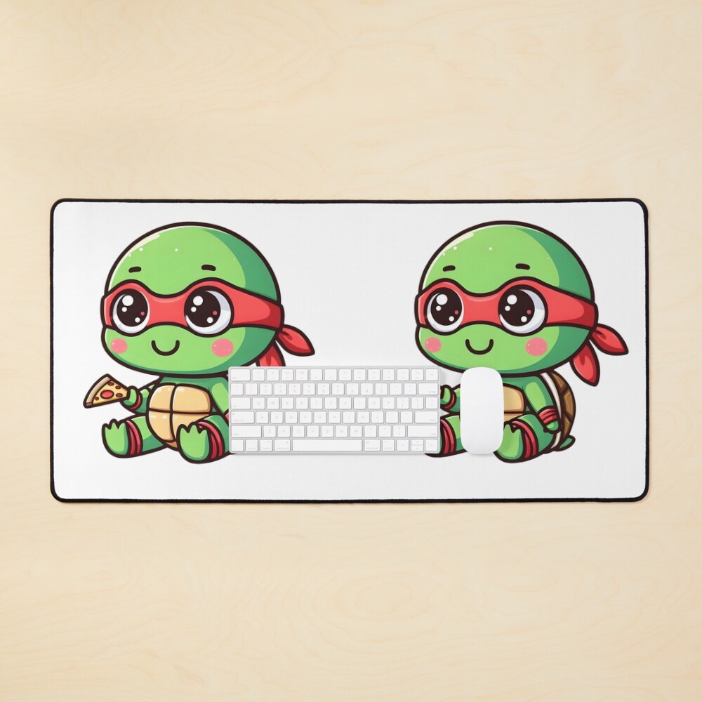 "TMNT Ninja Turtles Cute Baby Raphael with Pizza" Sticker for Sale by ...