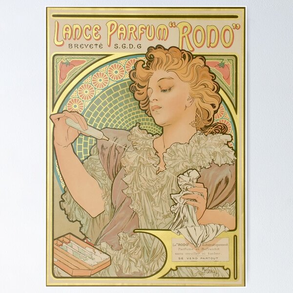 "Lance Parfum Rodo, by Alphonse Mucha. HIGH DEFINITION" Poster for Sale ...