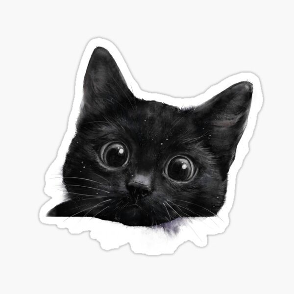 "Pretty Please Cat" Sticker for Sale by lauragraves | Redbubble