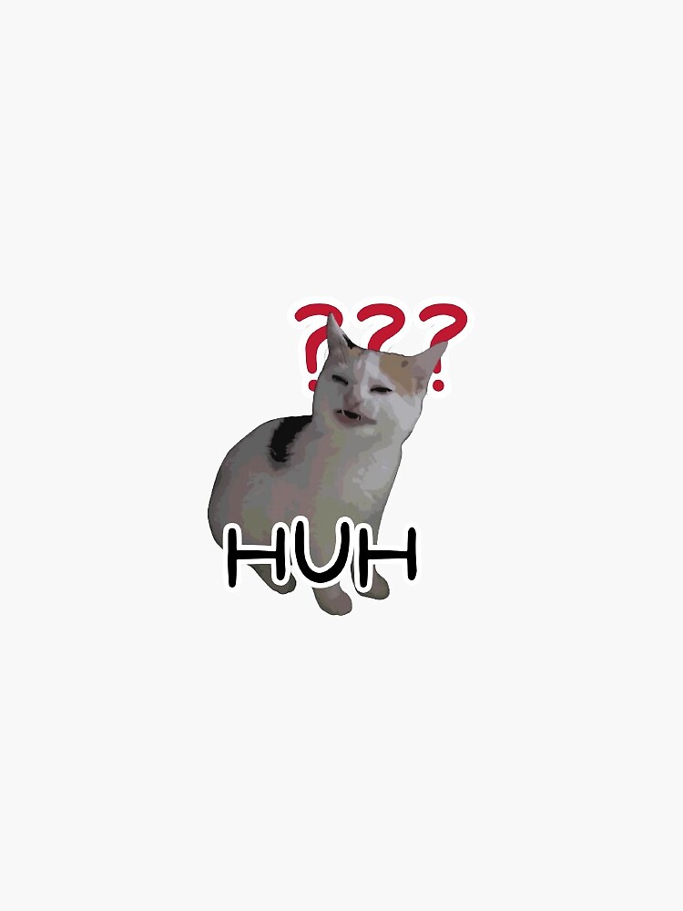 "Confused Cat Meme" Sticker for Sale by WearablesLife | Redbubble