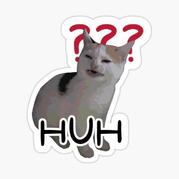 "Confused Cat Meme" Sticker for Sale by WearablesLife | Redbubble