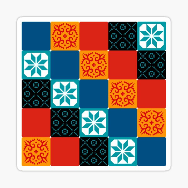 "Azul Board Games Tiles" Sticker for Sale by JollyDave | Redbubble