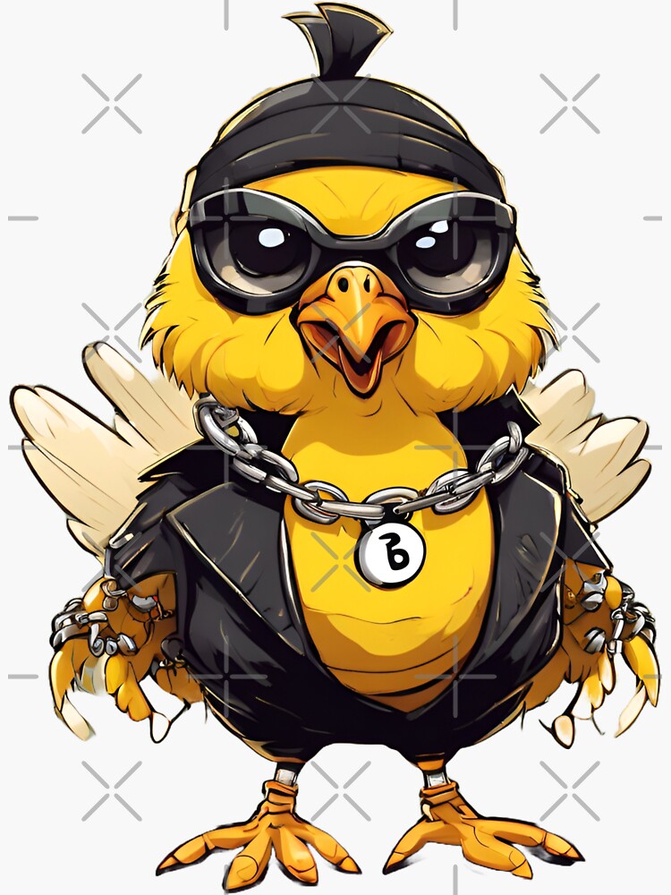 "Chicken Thuggets Biker Kid" Sticker for Sale by ChickenThuggets ...