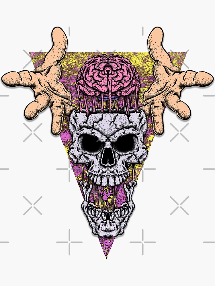 "Mind Control Illustration" Sticker for Sale by xxDAMNxx | Redbubble