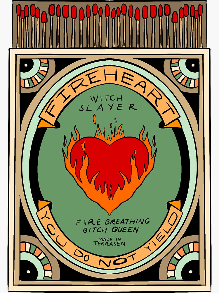"Fire heart sticker (clean)" Sticker for Sale by brooketyler16 | Redbubble