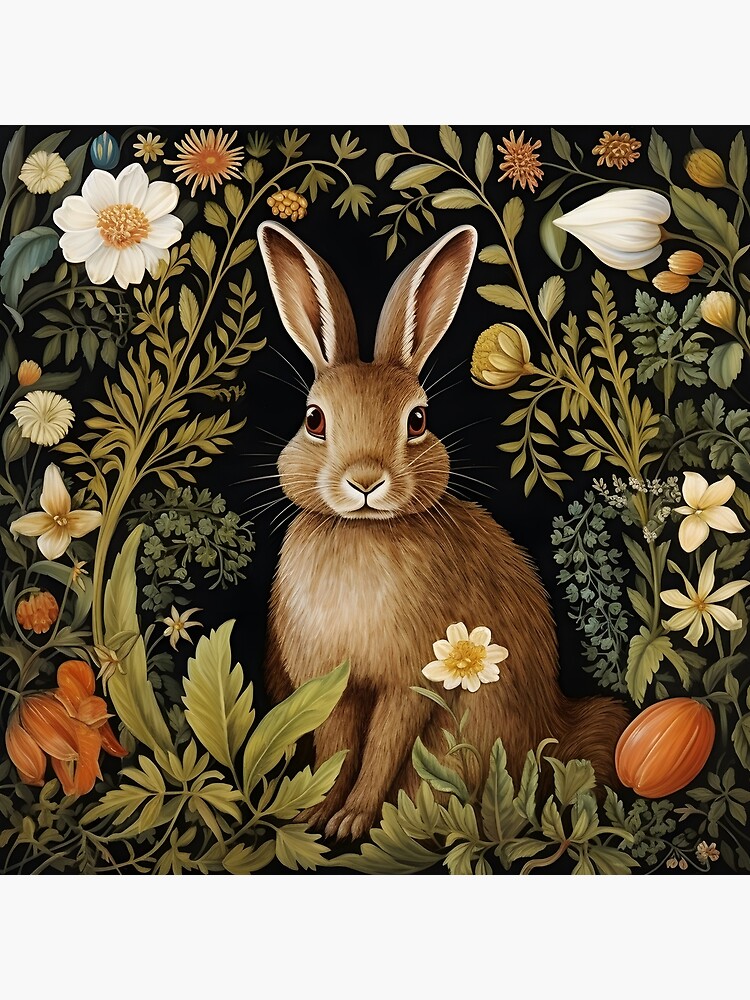 "Vintage Rabbit William Morris Style" Art Print for Sale by Marina3333 ...