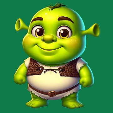 "Cute Baby Shrek" Sticker for Sale by Delamoon | Redbubble