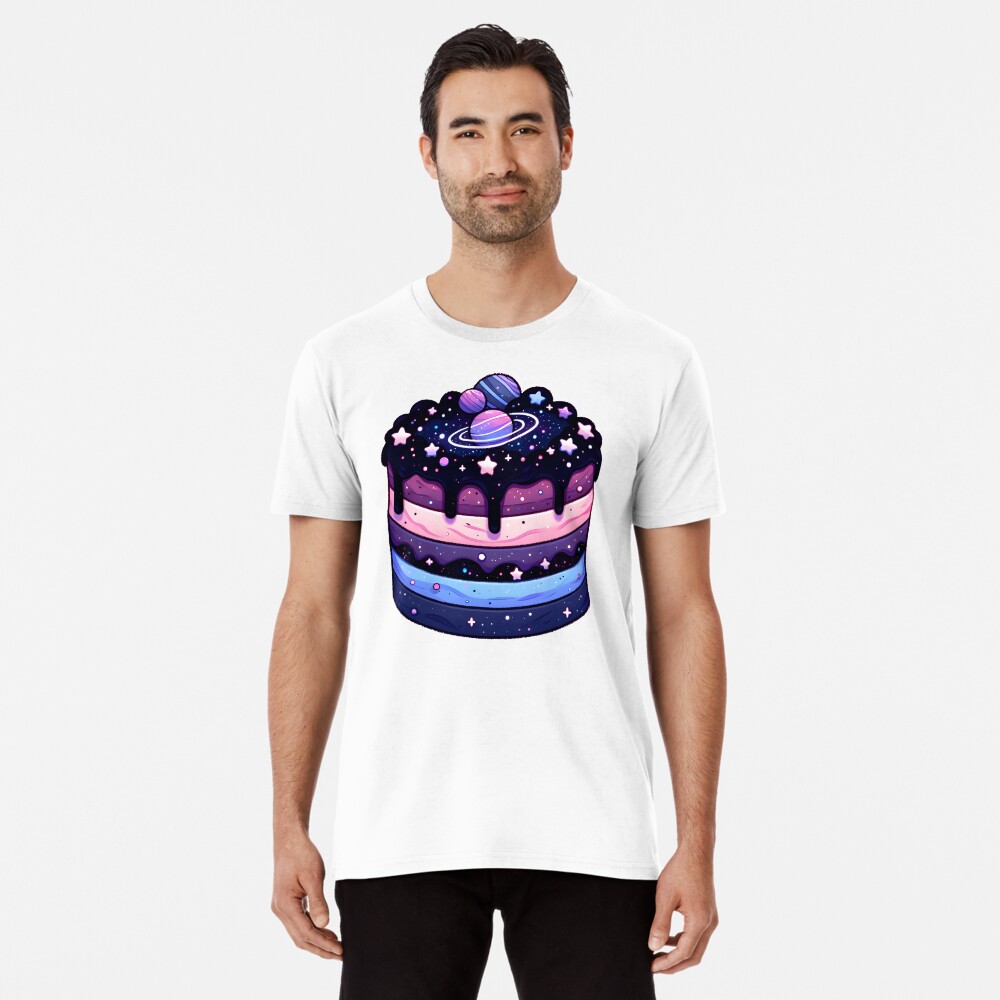 "Cosmic Celebration Layered Galaxy Cake" Sticker for Sale by ...