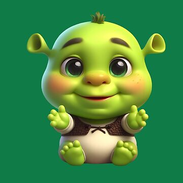 "Cute Baby Shrek" Sticker for Sale by Delamoon | Redbubble