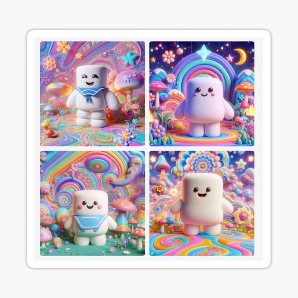 "Cute marshmallow man" Sticker for Sale by juss22 | Redbubble