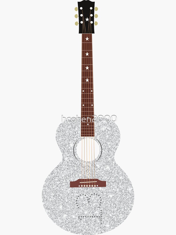 "Taylor Swift The Eras Tour Fearless Era Silver 13 Guitar" Sticker for ...