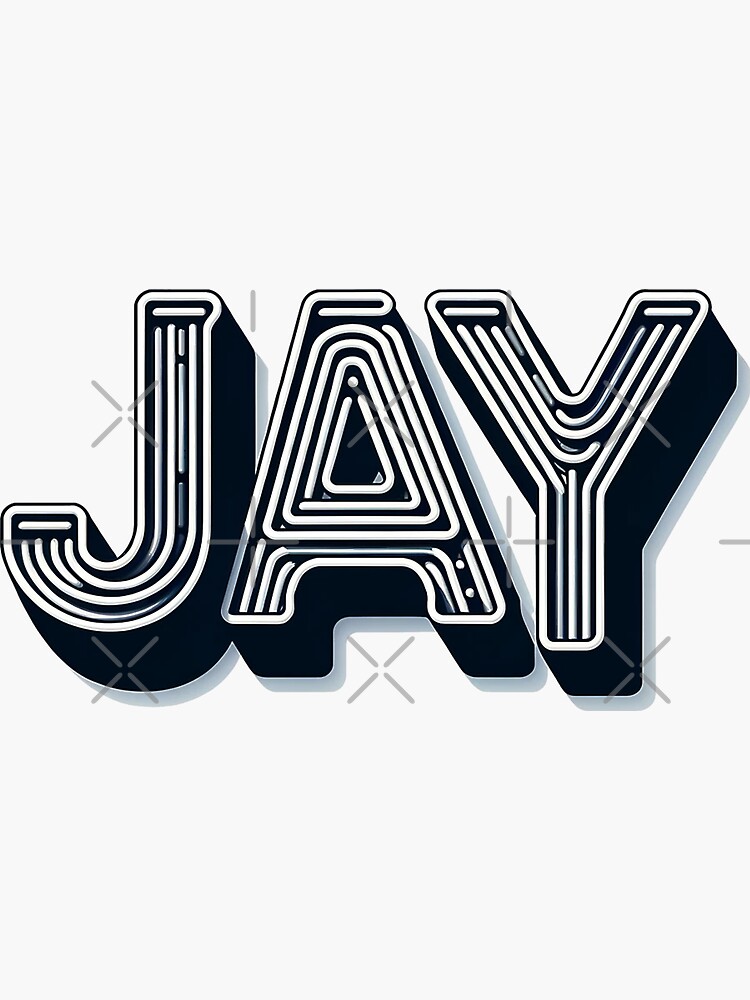 "Jay black and white minimal style" Sticker for Sale by SM-studio ...