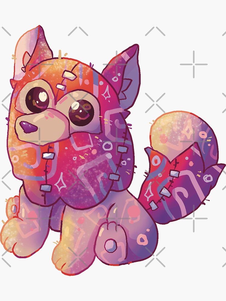 "Animal jam red exclusive arctic wolf plushie" Sticker for Sale by ...