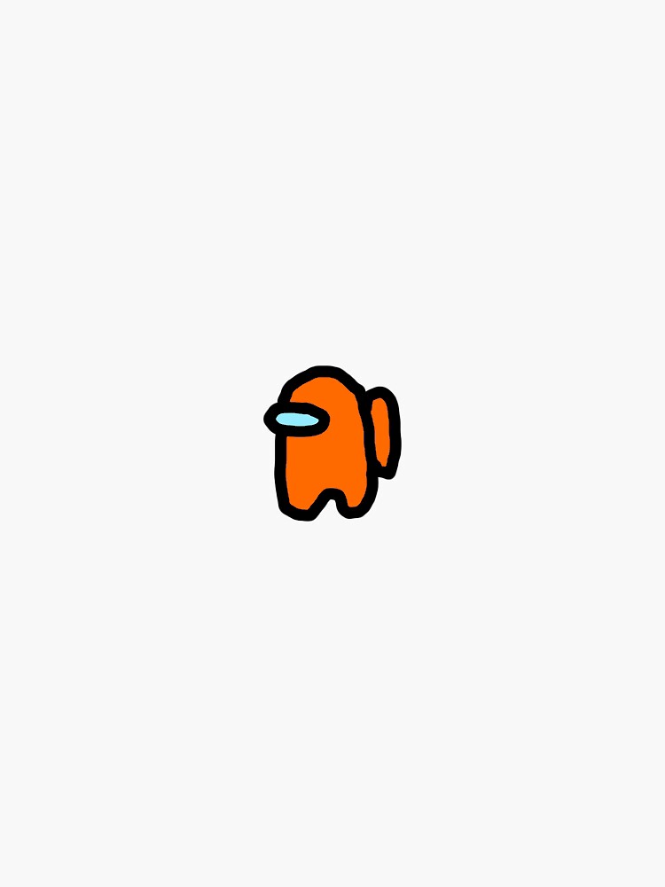 "Orange Amogus" Sticker for Sale by JustCallMeDank | Redbubble