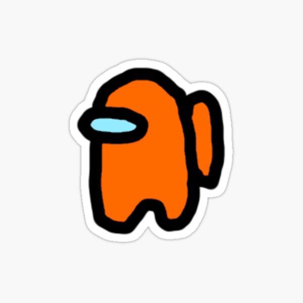 "Orange Amogus" Sticker for Sale by JustCallMeDank | Redbubble