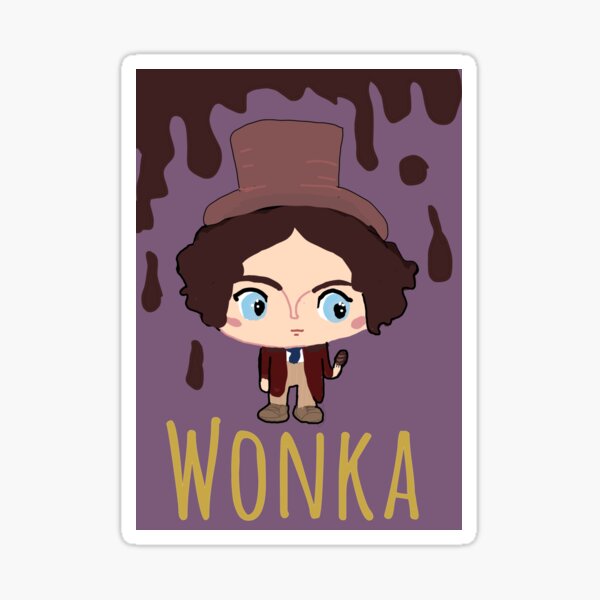 "Willie Wonka " Sticker for Sale by Natali Rosa | Redbubble