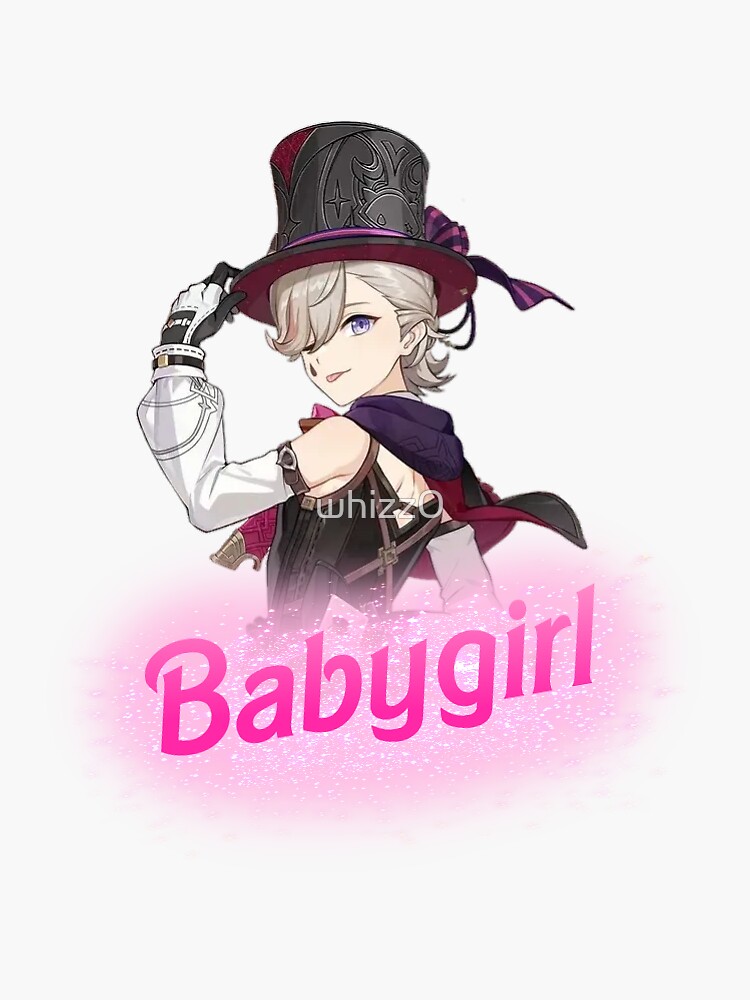 "Lyney Babygirl" Sticker for Sale by whizz0 | Redbubble