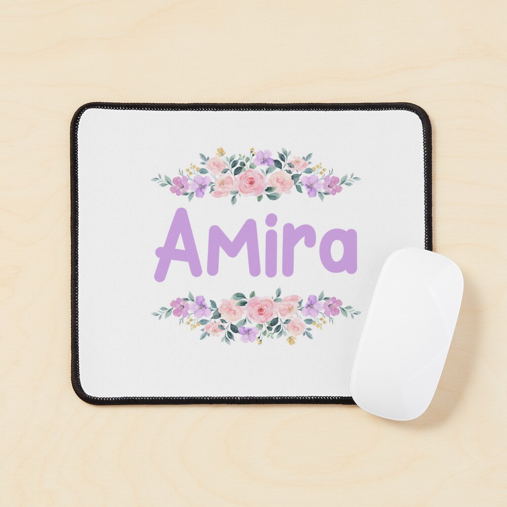 "Purple Flower Amira Name Label" Sticker for Sale by NormadWorld ...
