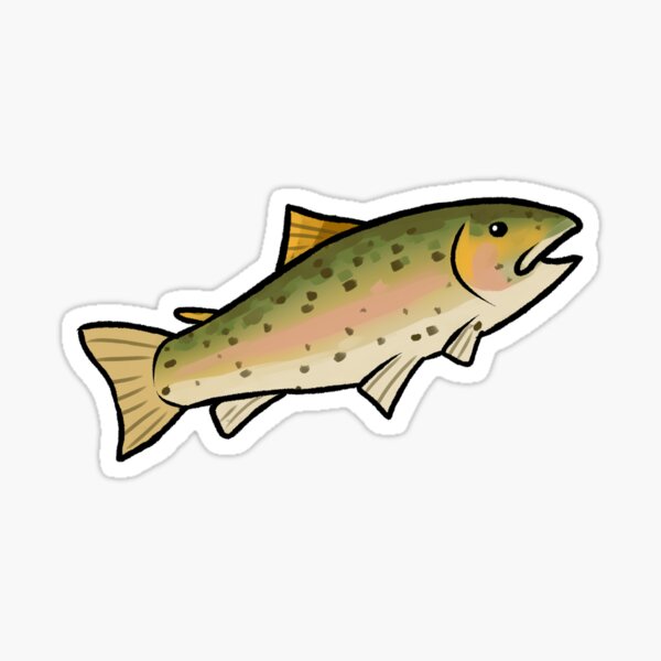 "Silly little Trout" Sticker for Sale by GalacticSab | Redbubble