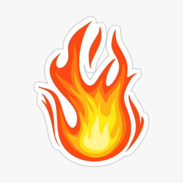 "Flame Fire Ball" Sticker for Sale by Burkae | Redbubble