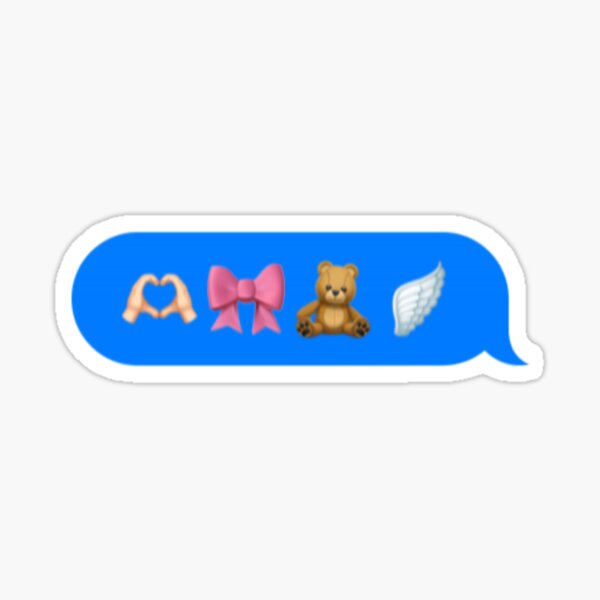 "Cute emojis text message" Sticker for Sale by pinksunsets | Redbubble