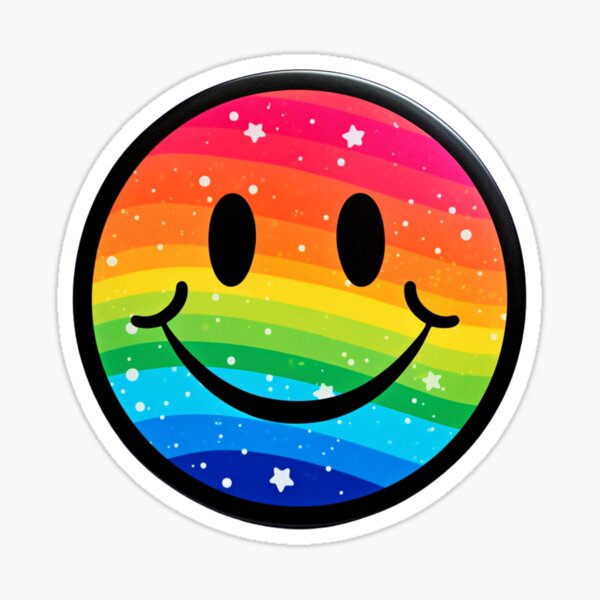 "Epic face rainbow smiley star face " Sticker for Sale by Socool101 ...
