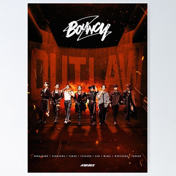 "ATEEZ - BOUNCE" Poster for Sale by bhartie | Redbubble