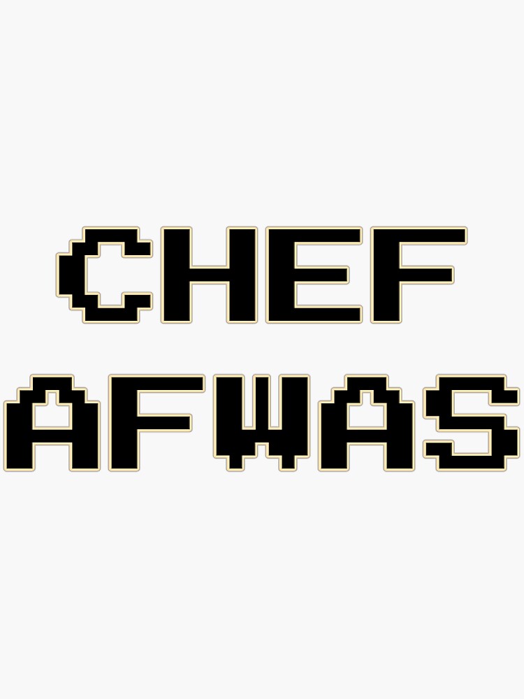 "Chef Afwas" Sticker for Sale by HorecaHumor | Redbubble