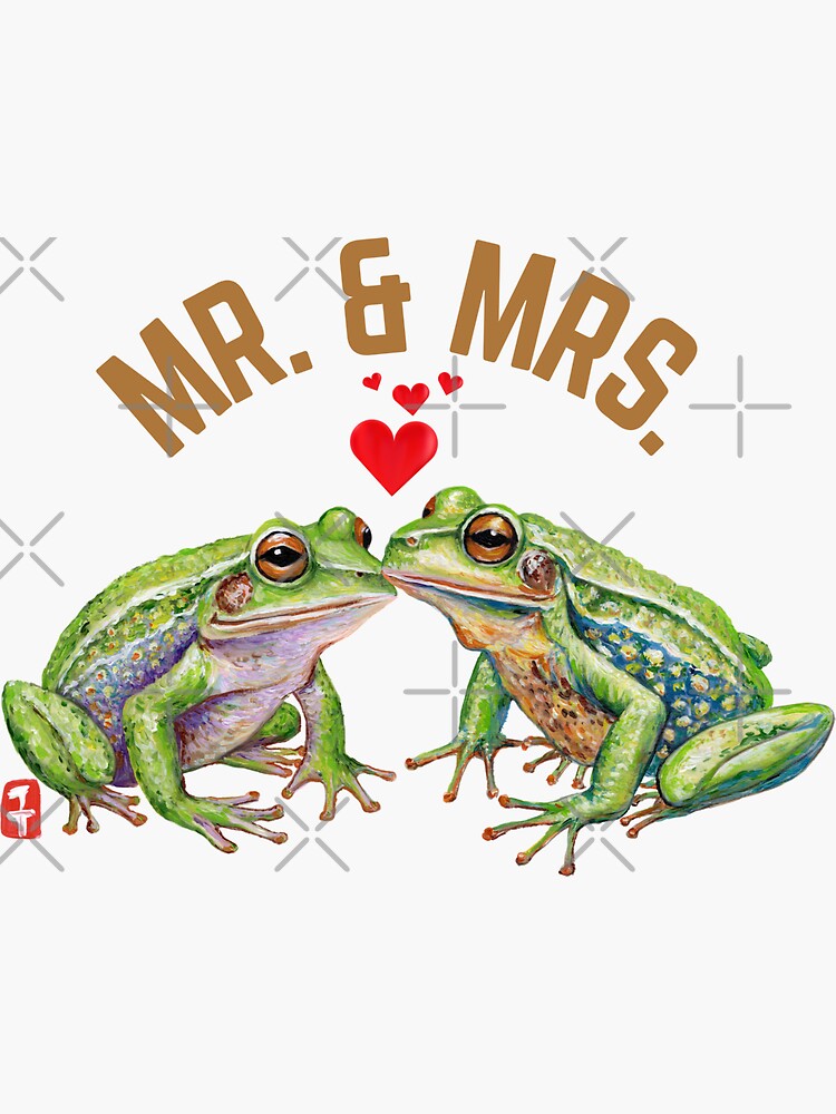 "Mr. and Mrs. Frog Art" Sticker for Sale by TiffanyRoy | Redbubble