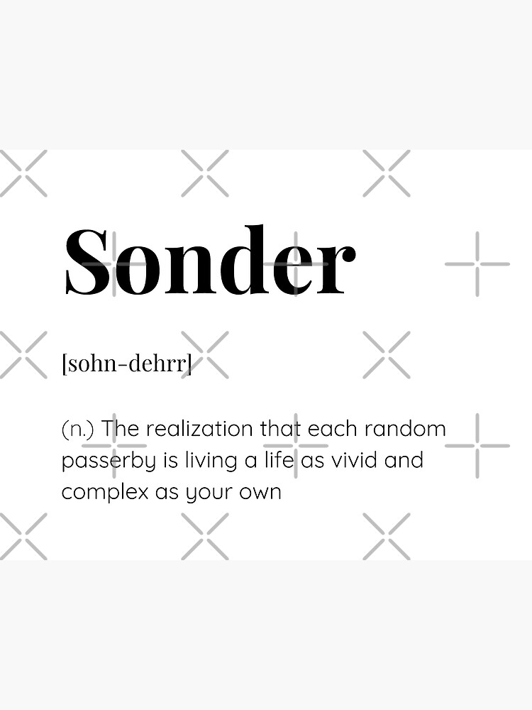 "Sonder word meaning " Poster for Sale by SimplyMots | Redbubble