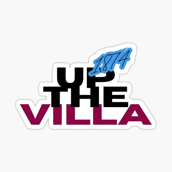 "UP THE VILLA" Sticker for Sale by rxchelxrt | Redbubble