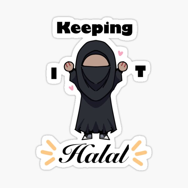 "Keeping it HALAL" Sticker for Sale by PlantsArt | Redbubble