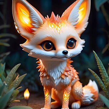 "Cute Fantasy Fennec Fire Fox" Sticker for Sale by TheArtOfPat | Redbubble