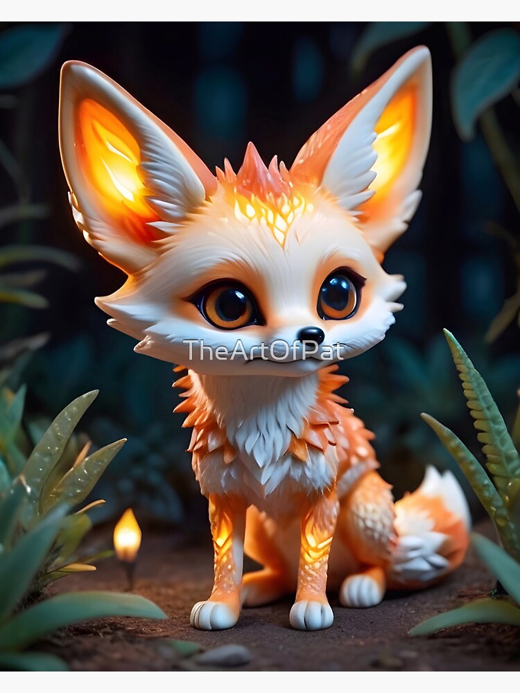 "Cute Fantasy Fennec Fire Fox" Sticker for Sale by TheArtOfPat | Redbubble