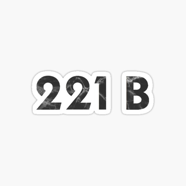 "221 B" Sticker by RMBlanik | Redbubble