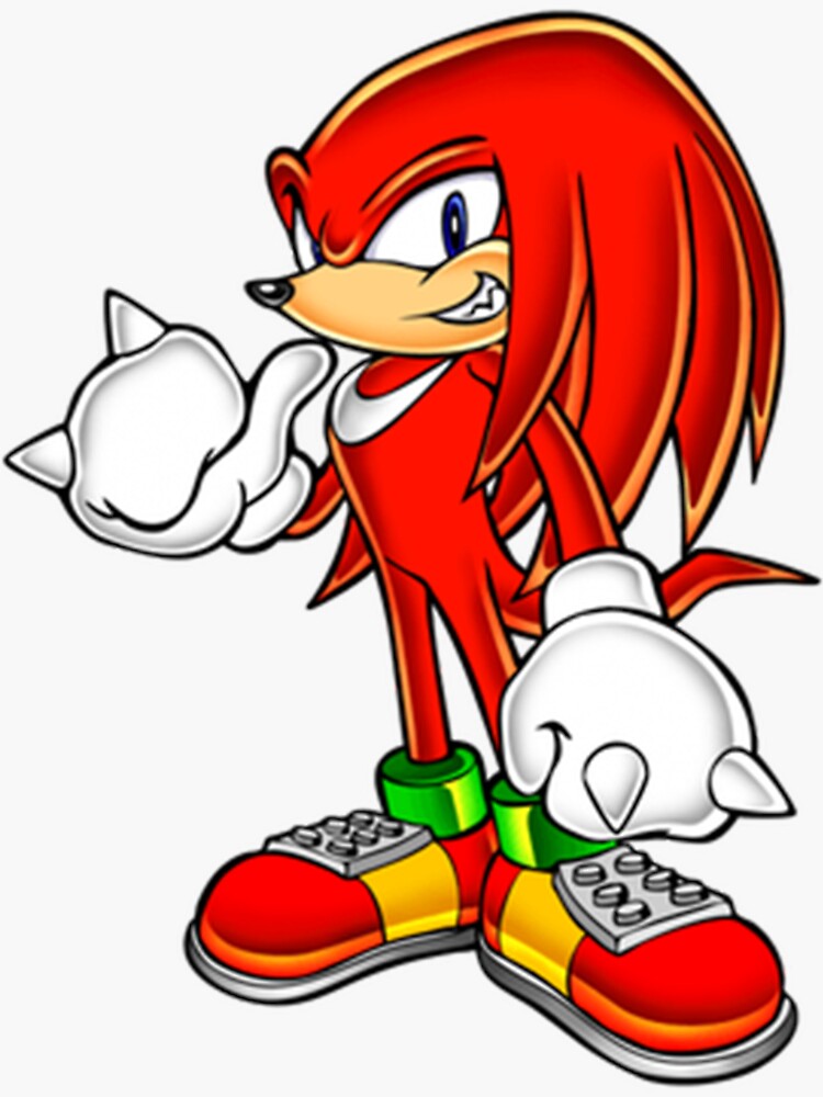 "Knuckles Sonic the Hedgehog " Sticker for Sale by Skel-Draws | Redbubble