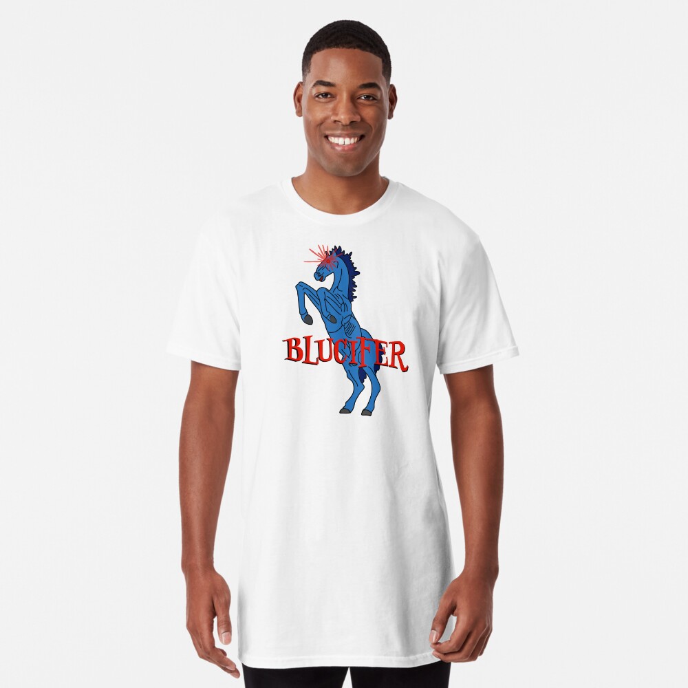 "Blucifer the Blue Mustang" Sticker for Sale by Kalliestorm | Redbubble