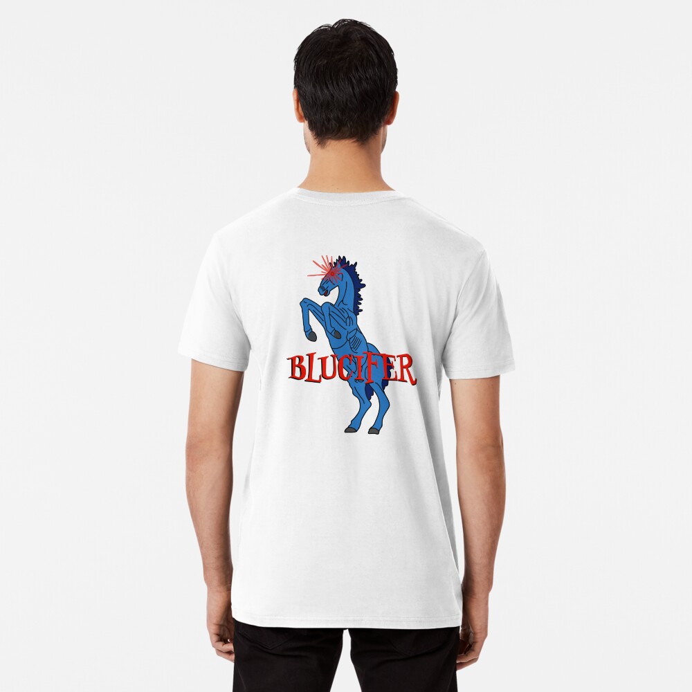 "Blucifer the Blue Mustang" Sticker for Sale by Kalliestorm | Redbubble