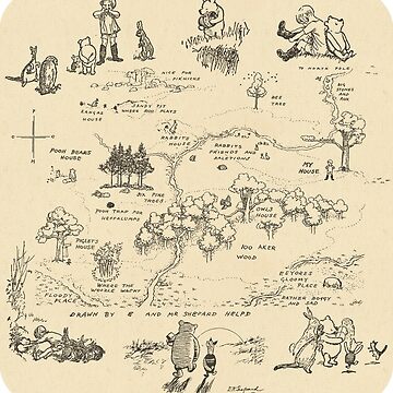 "100 Aker Wood (Cream)" Sticker for Sale by design-r | Redbubble