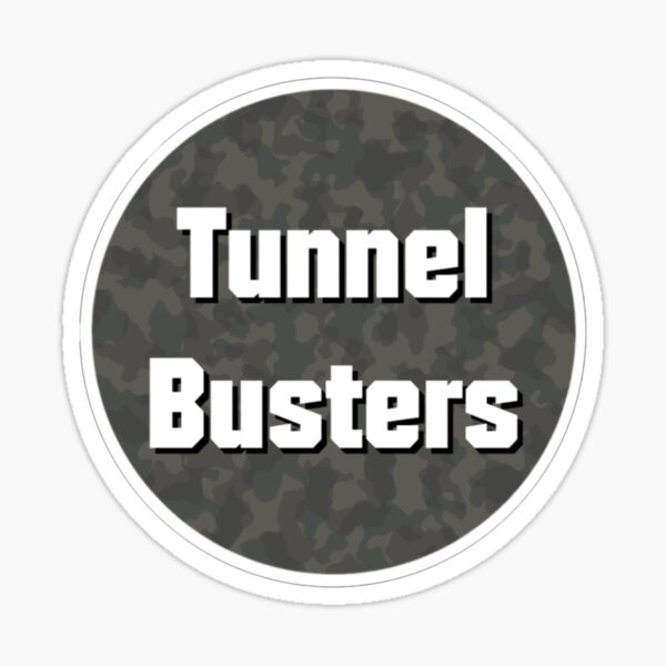 "Tunnel Busters logo" Sticker for Sale by TunnelBusters | Redbubble