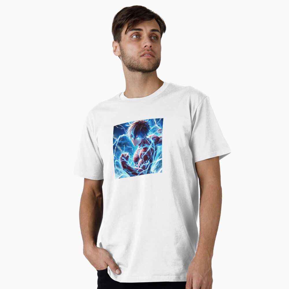 "Lightning Power Up Anime Design" Sticker for Sale by BrianSaysDesign ...