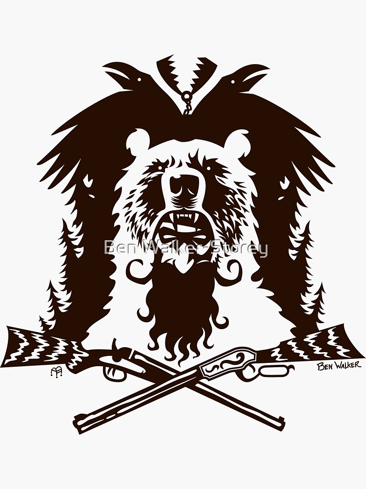 "The Mad Trapper " Sticker for Sale by ThatBenWalker | Redbubble