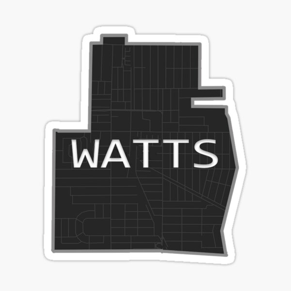 "Watts Map South Central Los Angeles California" Sticker for Sale by ...