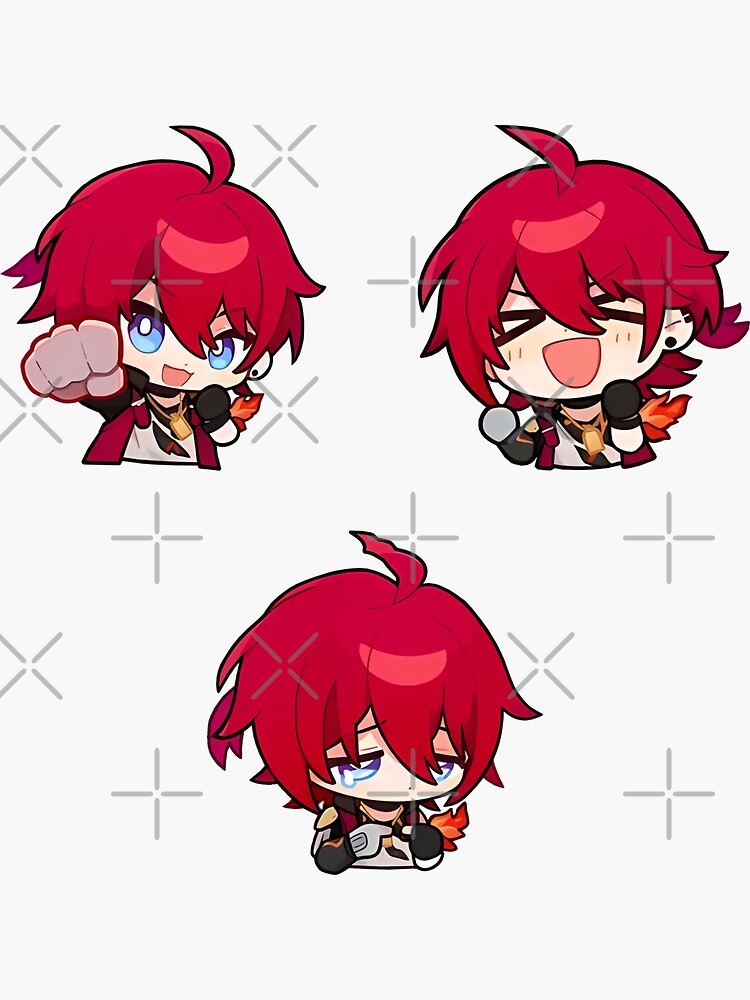 "Luka Honkai Star Rail Chibi Stickers Set" Sticker for Sale by dudu ...