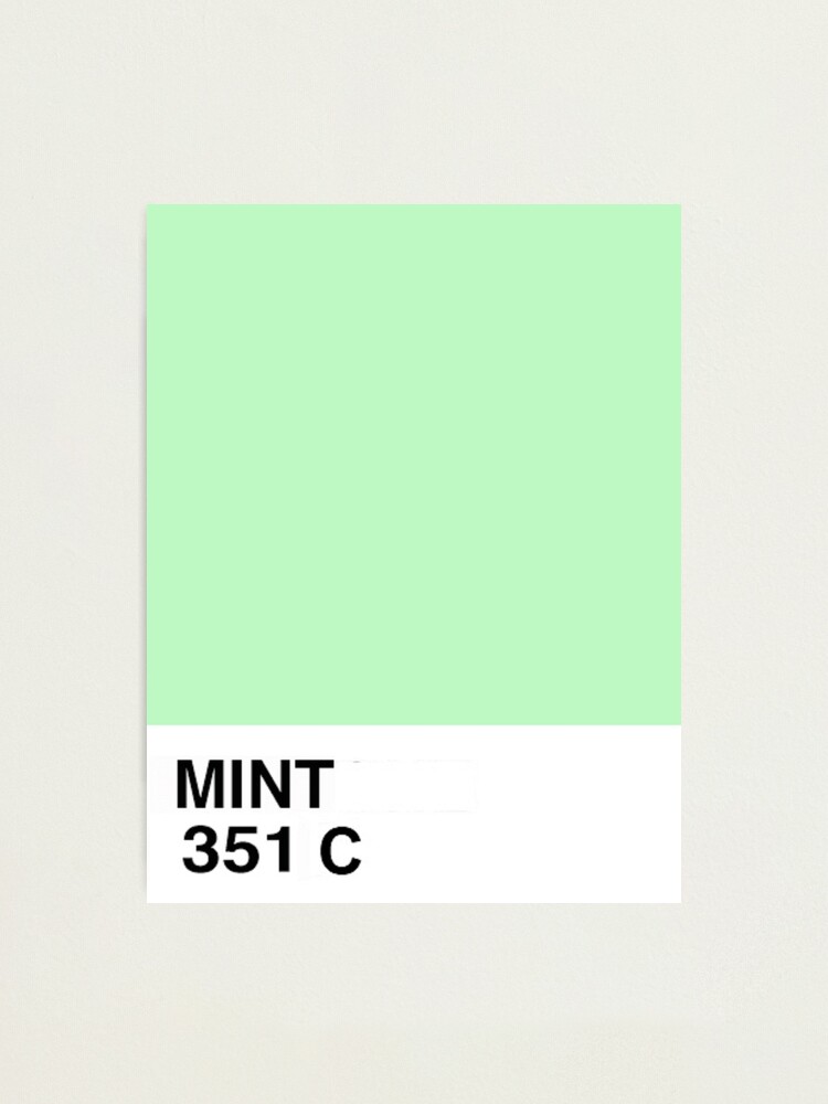 "MINT PANTONE" Photographic Print by chemicalcrucifx | Redbubble